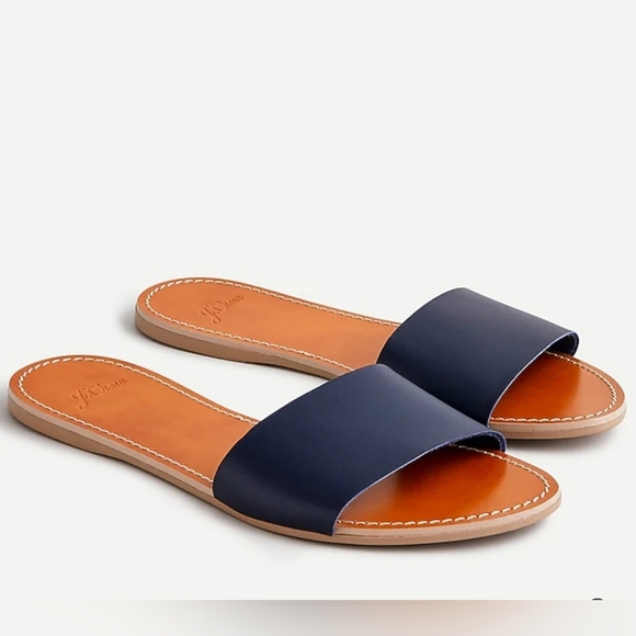 J. Crew | Shoes | J Crew Capri Slide Sandals In Vachetta Leather Size 7 ...